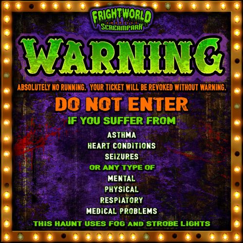 Frightworld Screampark Buffalo, New York Dates and Hours